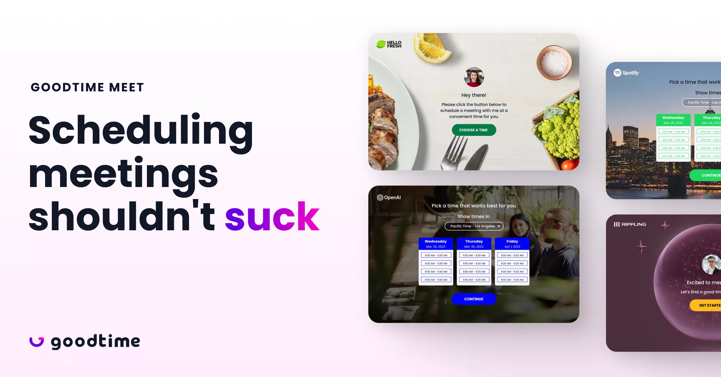 Free Online Meeting Scheduling Software | GoodTime