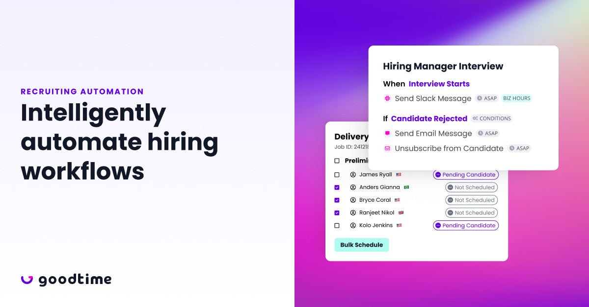 Customizable Recruiting Automation Goodtime